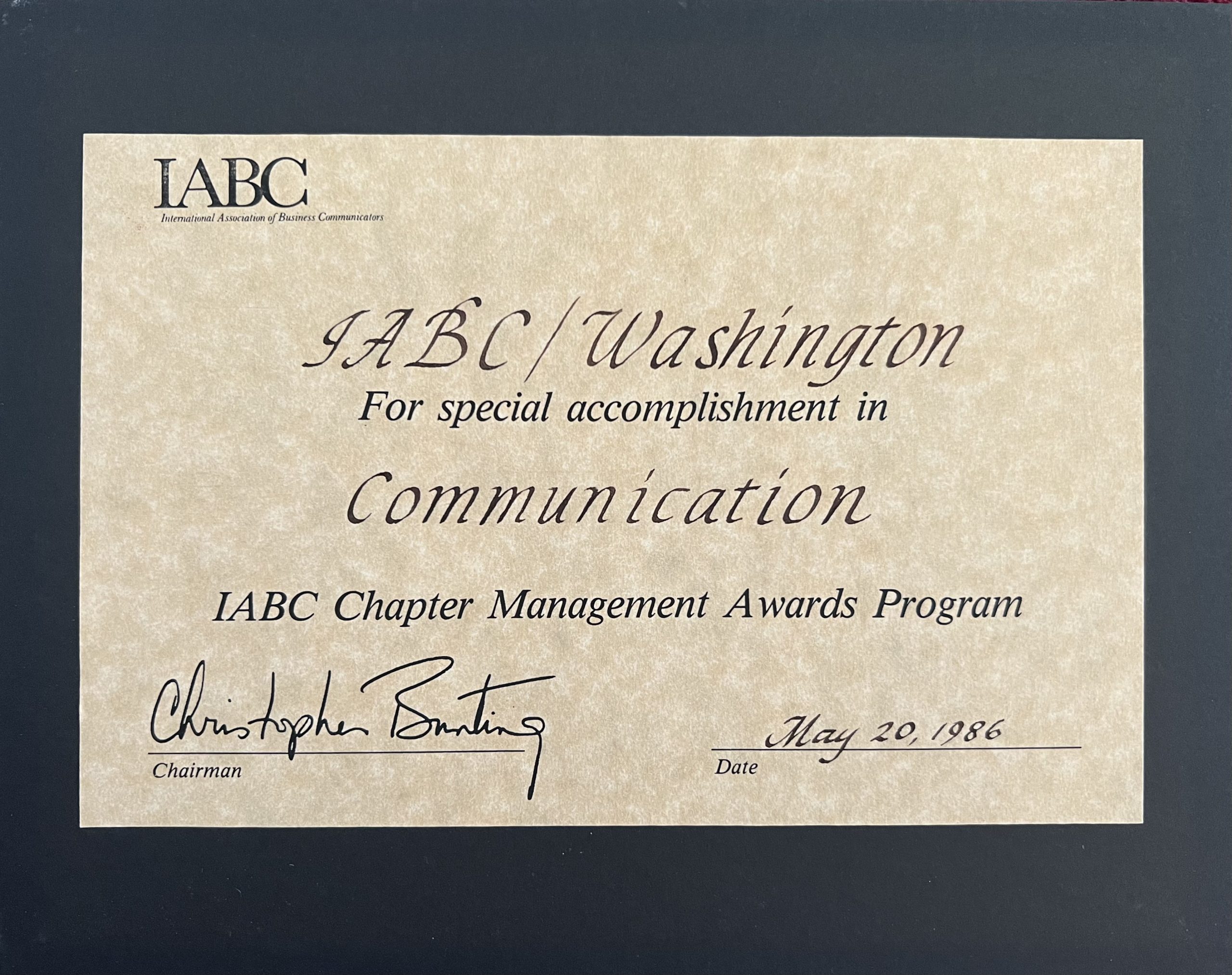 A Bit of Chapter History - IABC DC Metro