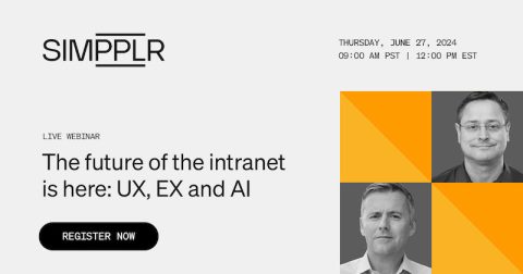 Simpplr: “The future of the intranet is here: UX, EX and AI” - IABC DC ...